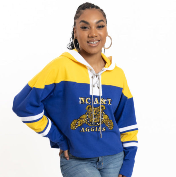 NCAT University Cropped Hoodie Sweatshirt – Sacred Heart Collections