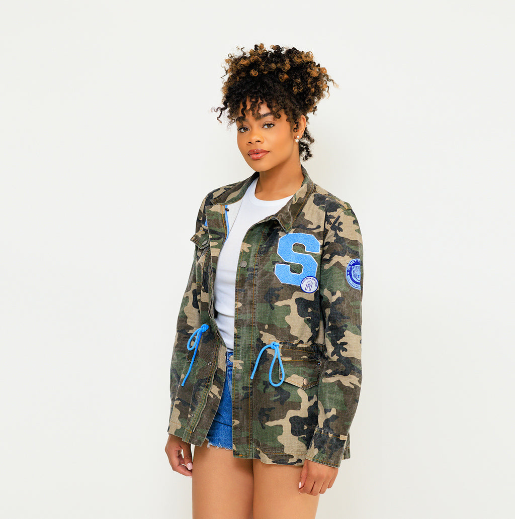 SPELMAN COLLEGE EST 1881 CAMO JACKET – Sacred Heart Collections