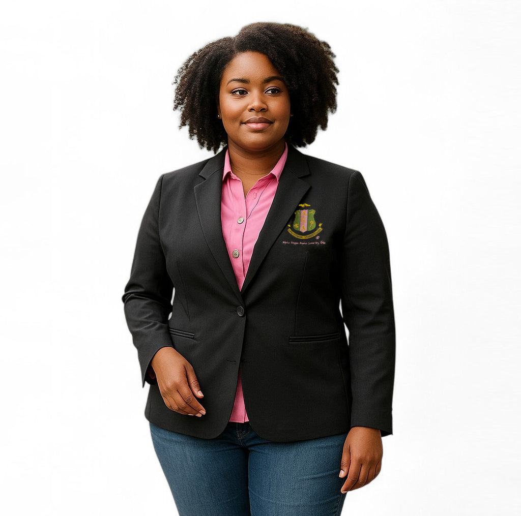 AKA Classic Single Button Blazer – Sacred Heart Collections