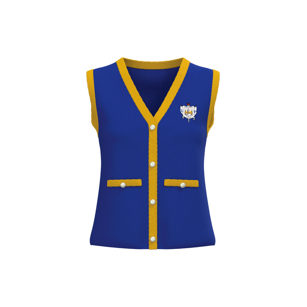 SIGMA GAMMA RHO V-NECK VEST – Sacred Heart Collections